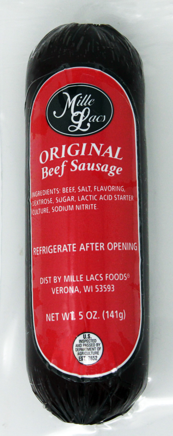 Mille Lacs Original Beef Summer Sausage Red Label