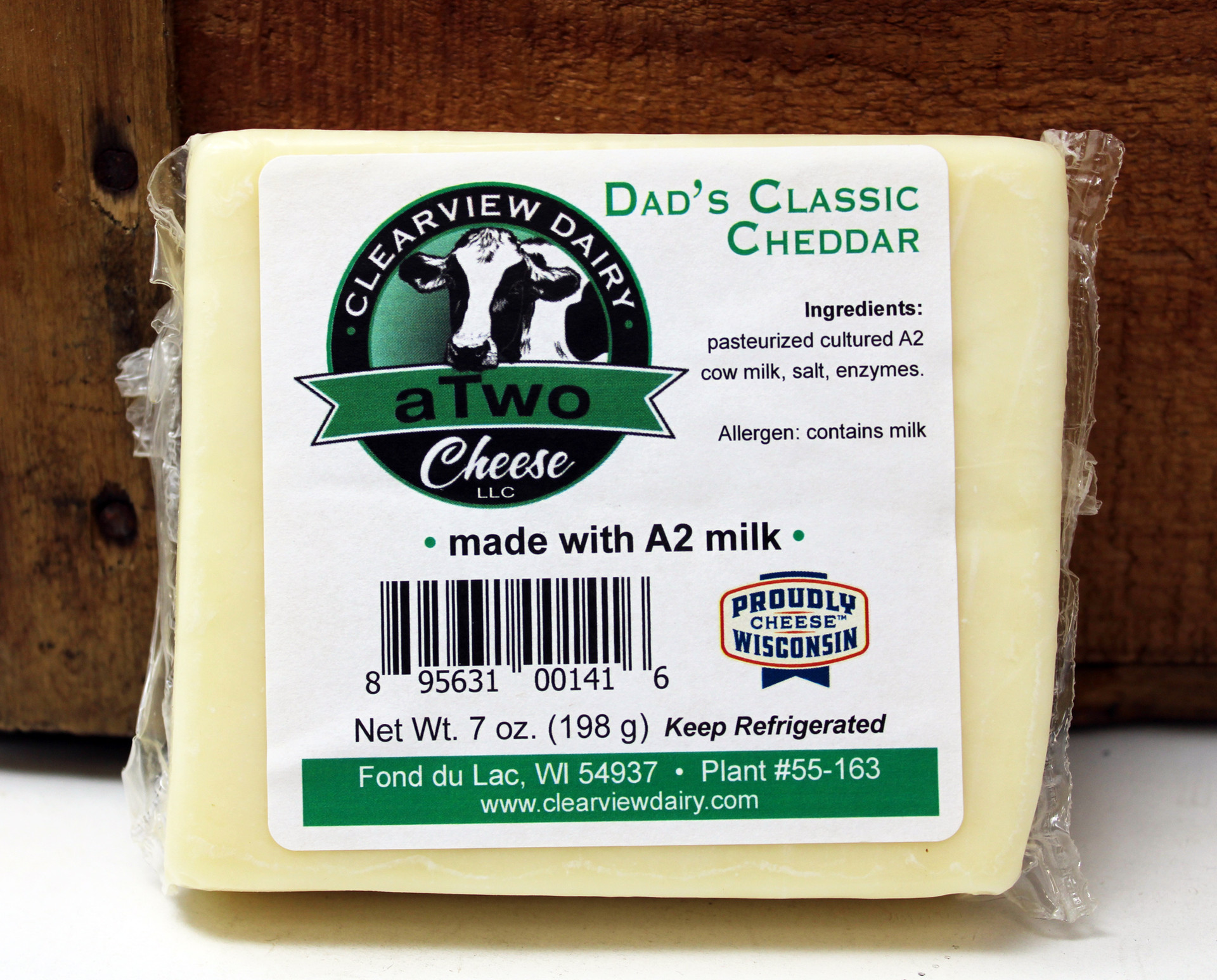 Clearview Dairy 7oz aTwo Classic Cheddar Cheese