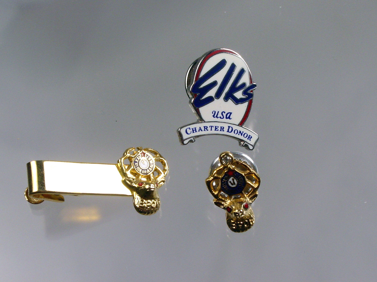 Trio BPOE Elks Lodge Tie Bar Lapel Pin Trio BPOE Elks Lodge Tie Bar Lapel Pin