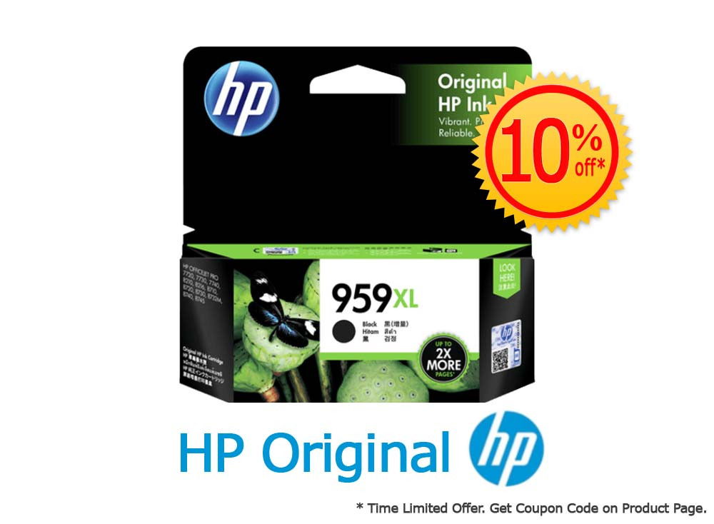Buy Original HP 959XL Black High Yield Ink Cartridge (L0R42AA) | Free ...