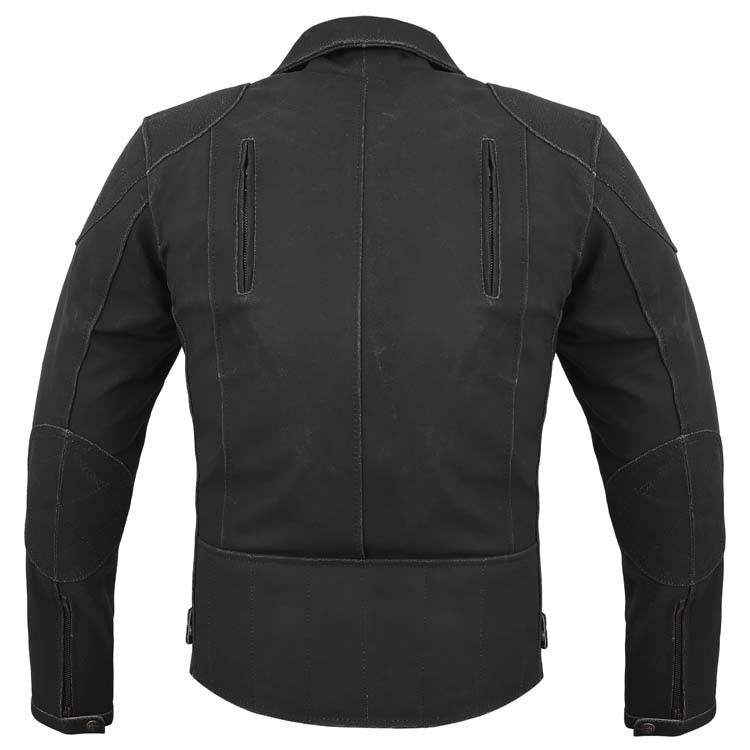 Brando Matte Leather Motorcycle Jacket with Armour & Vents