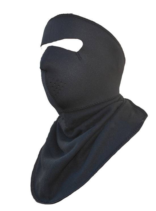Black Neoprene Thermal Face Mask Neck Warmer