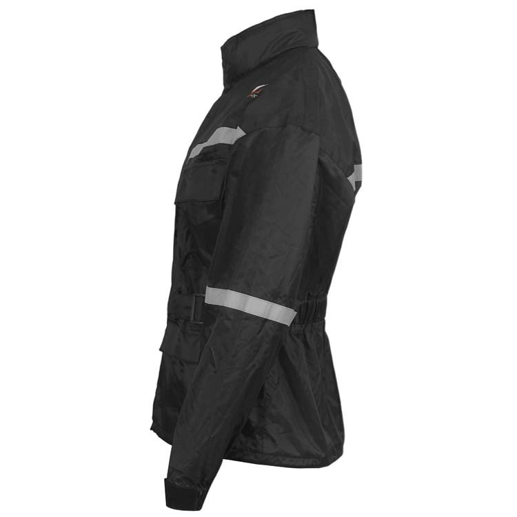Storm Motorcycle Rain Jacket Black Wet weather gear
