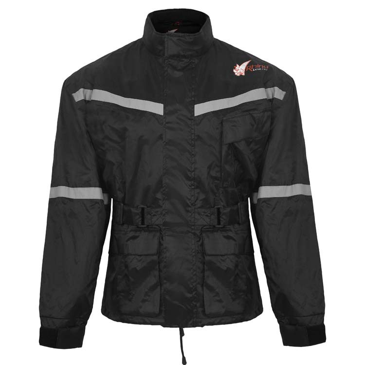 Storm Motorcycle Rain Jacket Black Wet weather gear