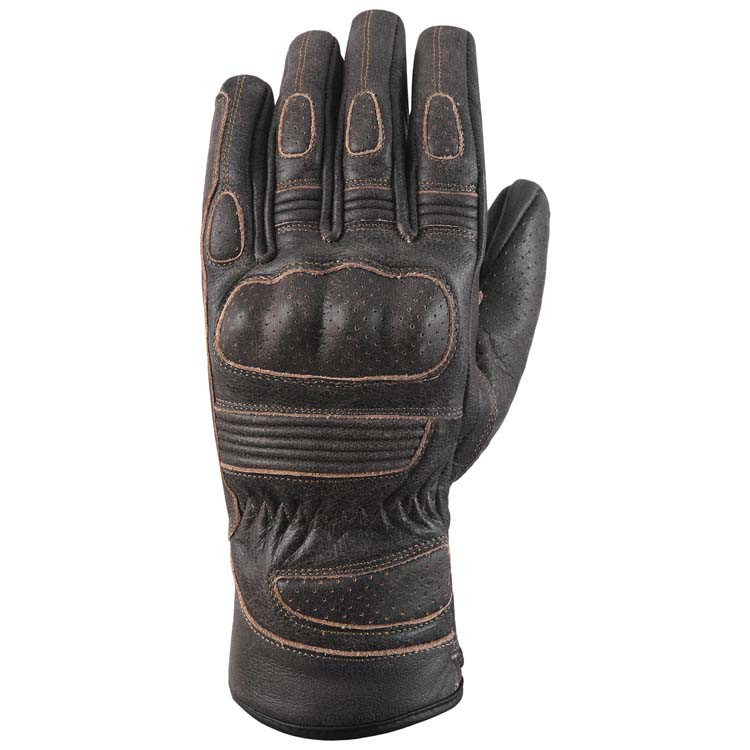 Spider Vintage Style Cruiser Brown leather motorcycle glove - RhinoLeather