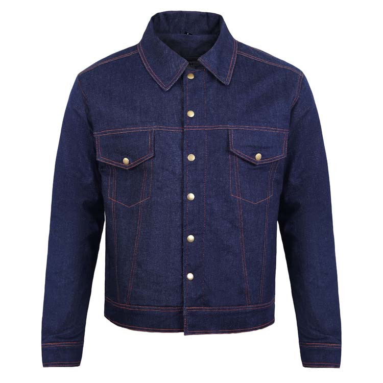 Roadster Blue Denim Motorcycle Jacket reinforced with protective aramid ...
