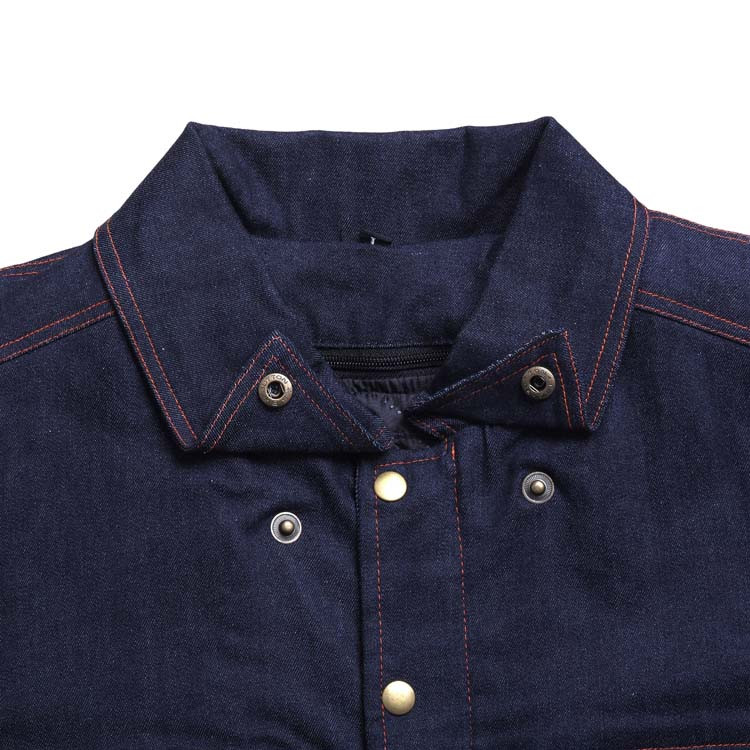 Roadster Blue Denim Motorcycle Jacket reinforced with protective aramid ...