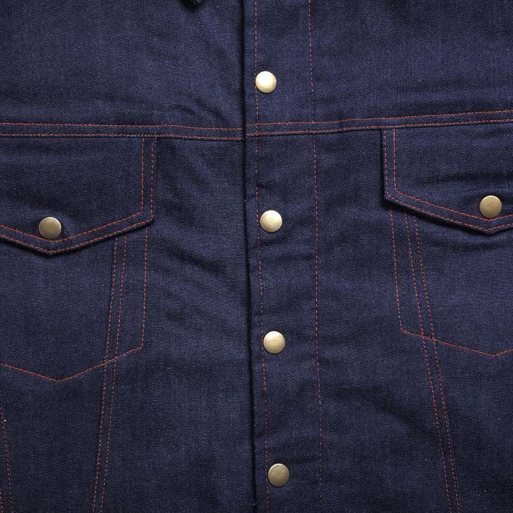 Roadster Blue Denim Motorcycle Jacket reinforced with protective aramid ...