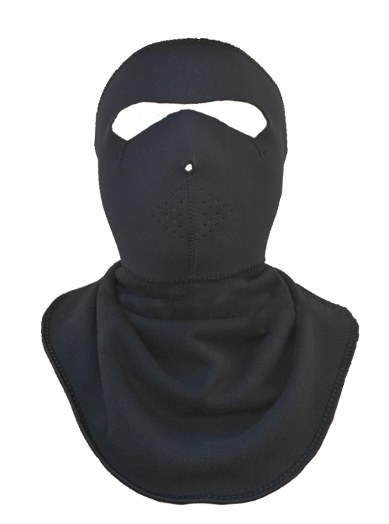 Black Neoprene Thermal Face Mask Neck Warmer