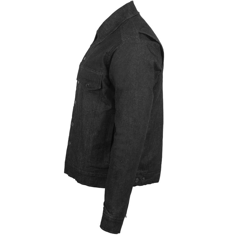 Roadster Black Denim Motorcycle Jacket reinforced with protective ...