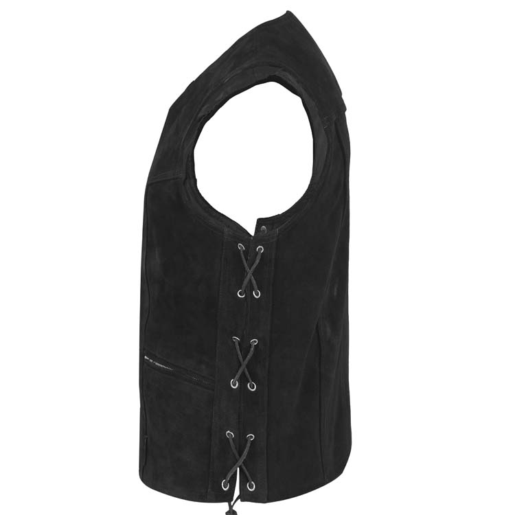 Suede Vest with Metal Clasps