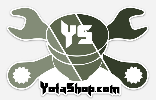 Green Stripe Sticker- YotaShop Green Stripe Piston w/Wrenches 6"x 4 ...