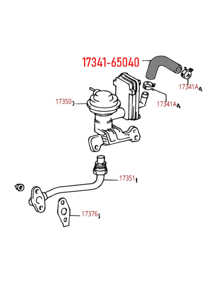Air Hose- Toyota 3.0L 3VZ (1991-1995) Hose, NO.1(For Air Injection ...