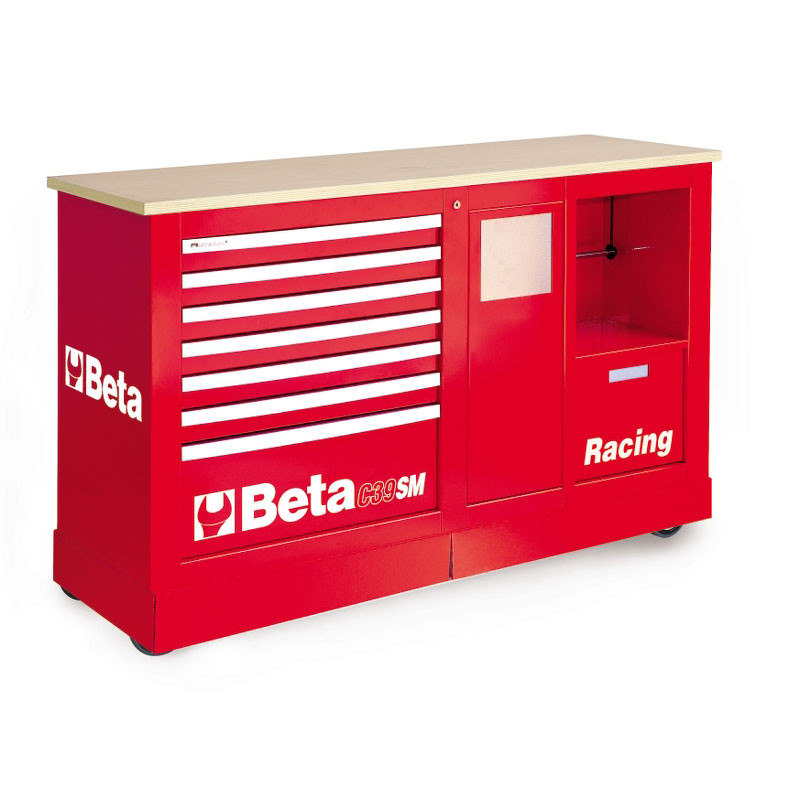 Beta Tools C39SM-O Special Mobile Roller Cabinet, Racing SM Type - Red