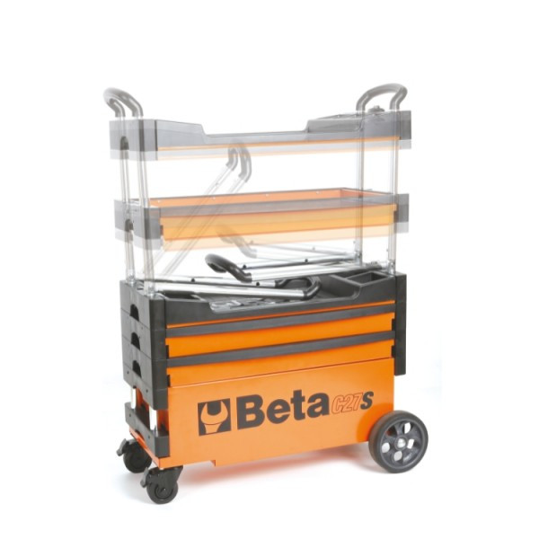 Beta Tools C27S-O Folding Tool Trolley - Orange