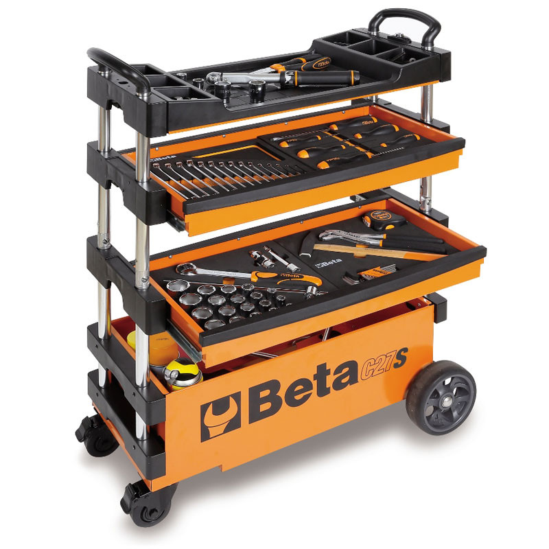 Beta Tools C27S-O Folding Tool Trolley - Orange