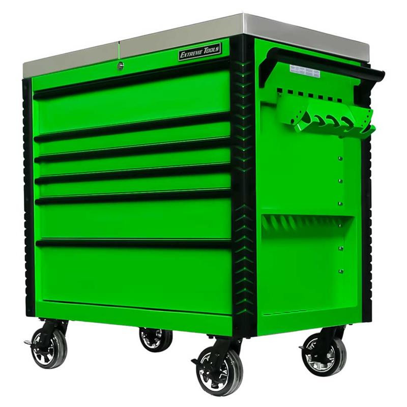 Extreme Tools EX Series 41" 6-Drawer Deluxe Series Tool Cart - Green w ...