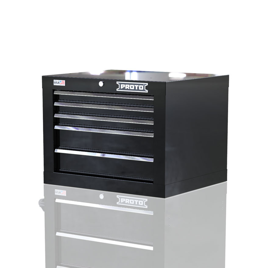 Proto Velocity 27" 5-Drawer Single Bank Top Chest - Black
