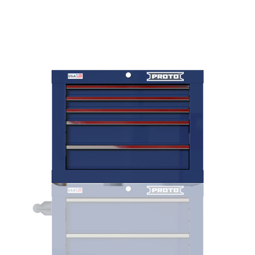 Proto Velocity 27" 5-Drawer Single Bank Top Chest - Blue