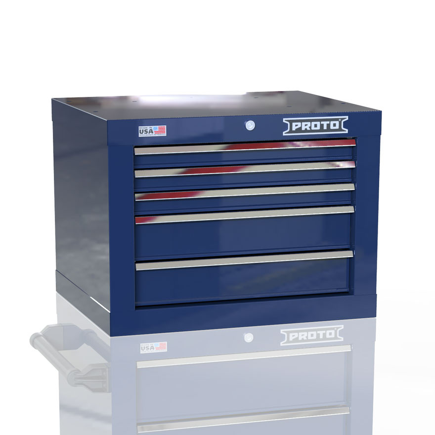 Proto Velocity 27" 5-Drawer Single Bank Top Chest - Blue
