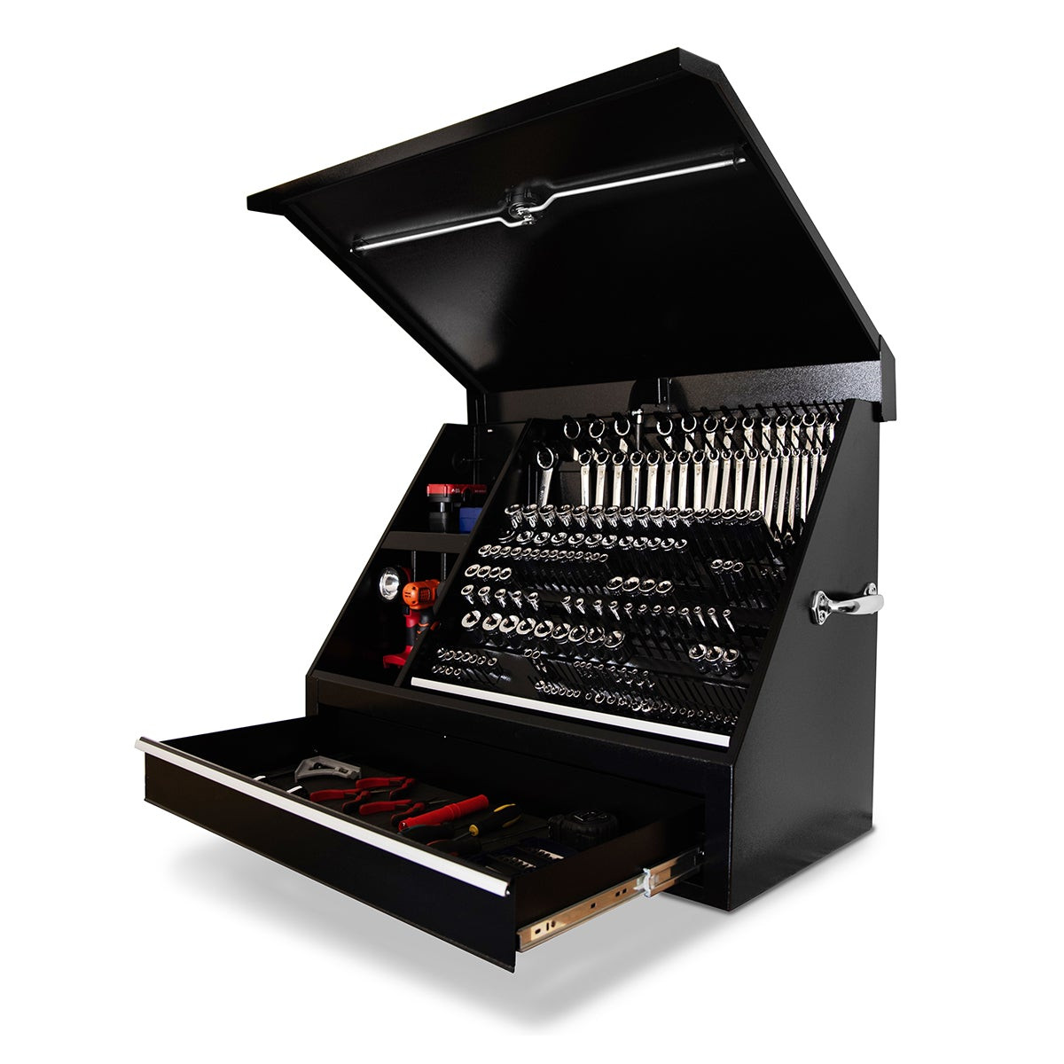 Montezuma 36" x 17" Portable Steel Shopbox - Black | EliteToolboxes.com