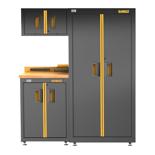 DEWALT 63 in. Wide, 4 Piece Welded Storage Suite with 2-Door Base ...