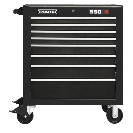 Proto 550S 34" Roller Cabinet - 8 Drawer, Gloss Black