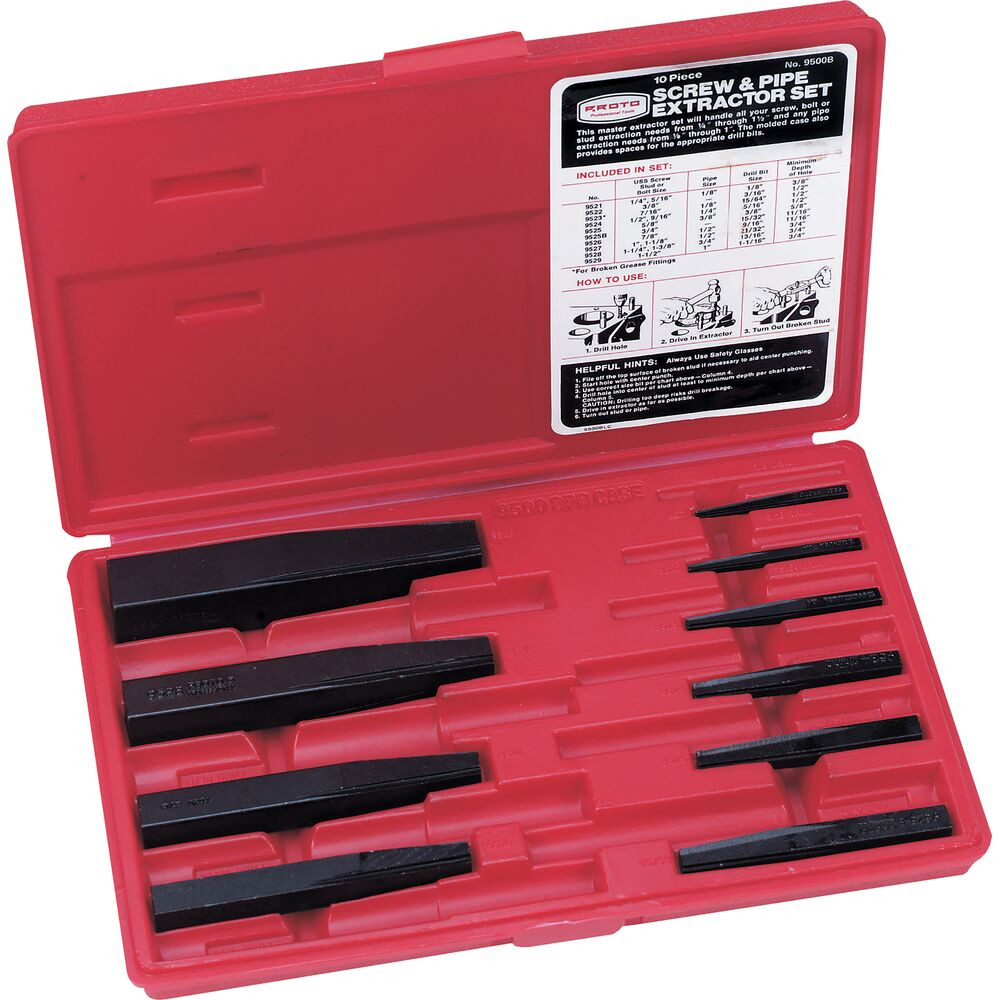 Proto 10 Piece Screw Extractor Set