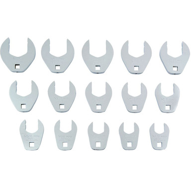 Proto 1/2 In. Drive 15- Piece Crowfoot Wrench Set