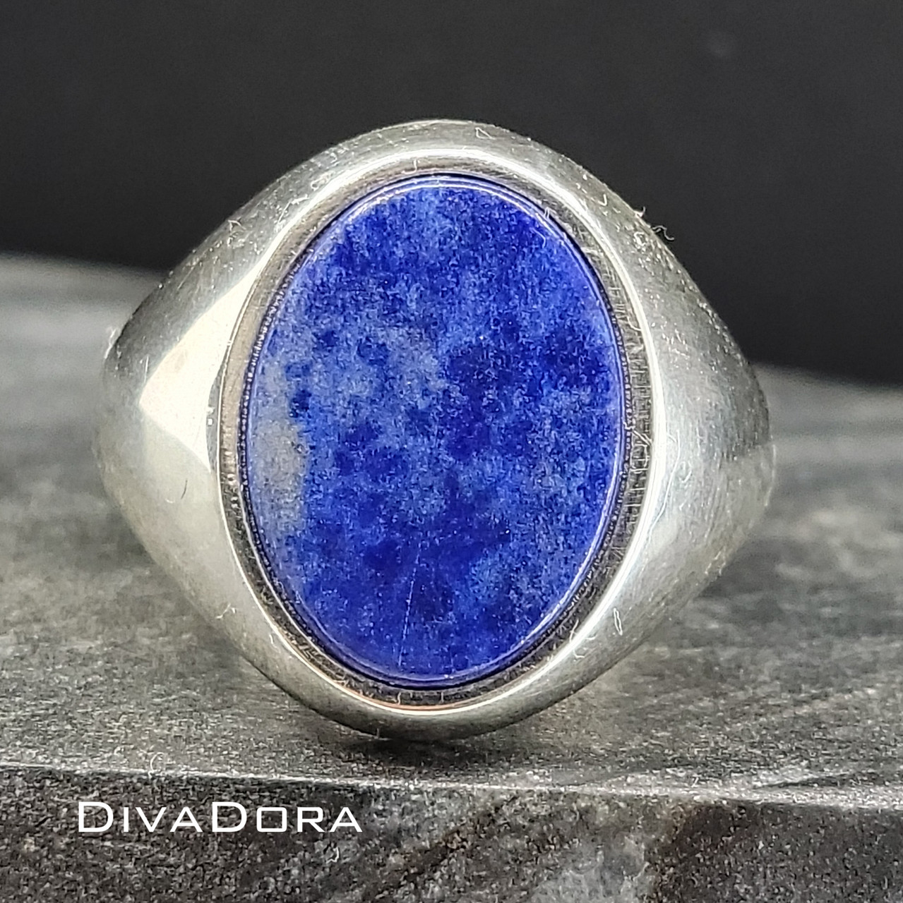 Sterling Silver Lapis Ring| DIVADORA
