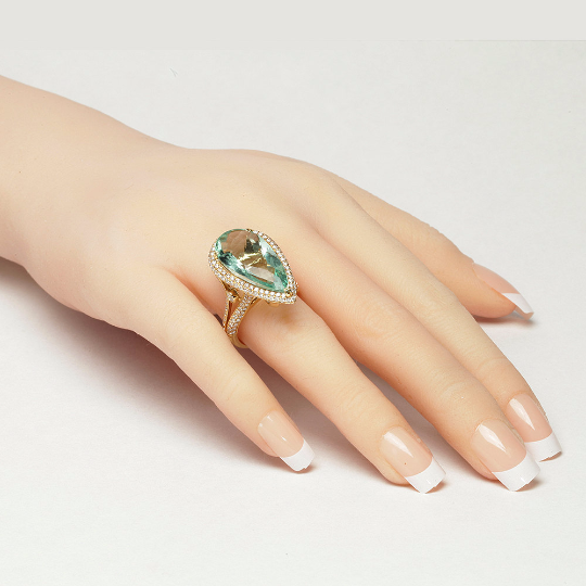 18K Solid Gold Fluorite Ring| DIVADORA