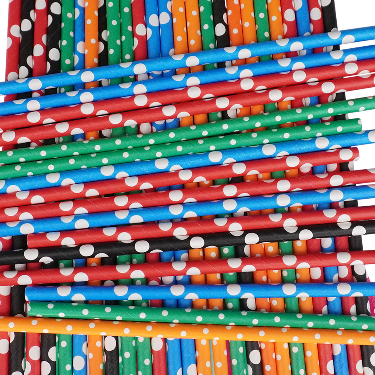 Multicolour Biodegradable Paper Straws Pack Of 100 Event Decor Shop