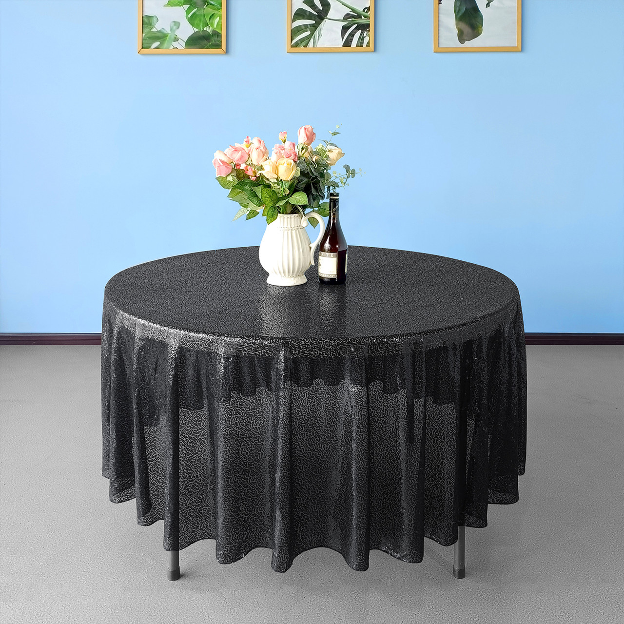 Black table linen store