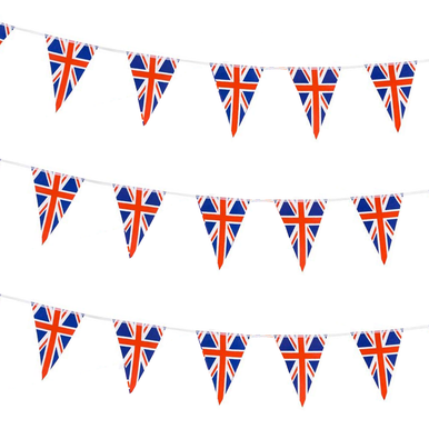 Union Jack Rayon Bunting (Triangles) - 6m