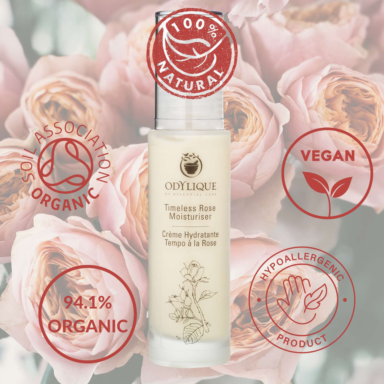 Organic Rose Moisturiser | Rose Day Cream | Vegan Moisturiser For ...