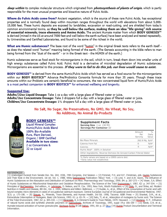 Body Genesis Liquid Concentrate 2oz