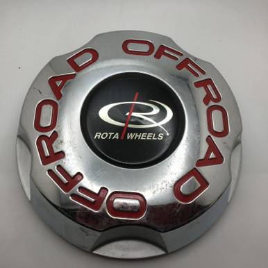 Rota Wheels Center Cap Chrome with Red Letterning - Taz Wheels