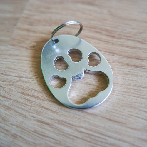 Paw Print Bottle Opener (Silver) - Crunchycurl Creations
