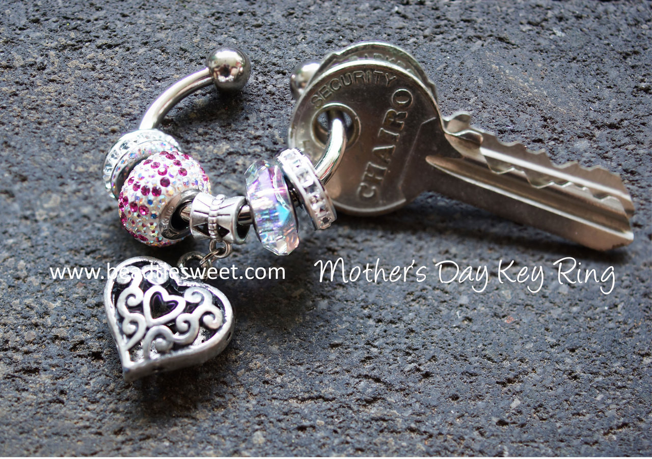 Swarovski BeCharmed Beloved Key Ring for Mother's Day by BeadtleSweet