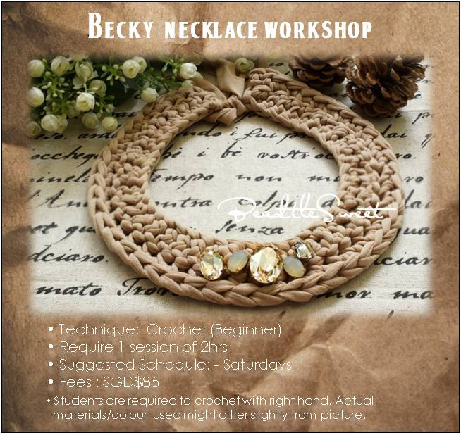 Jewelry Making Course : Becky Necklace Crochet Workshop with BeadtleSweet