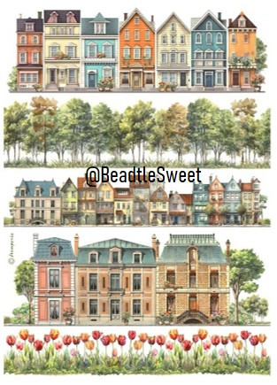 Stamperia Rice Paper - Houses