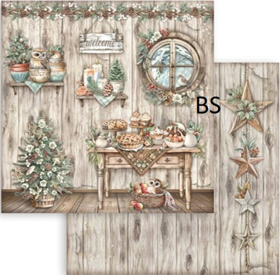 Stamperia Scrapbooking Double face sheet - The Owl's House table