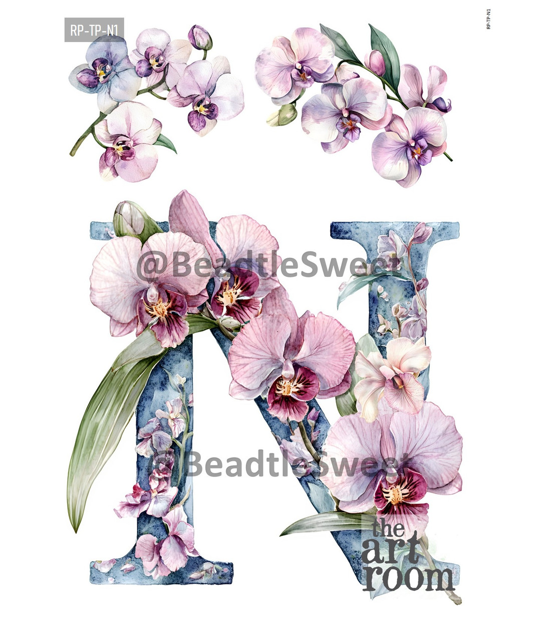 Letter N Rice Paper RP-TP-N1