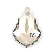 50mm Swarovski 6091 Crystal Silvershade Baroque Pendant by BeadtleSweet