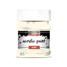 Pentart Acrylic Paint Ivory 230ml by BeadtleSweet