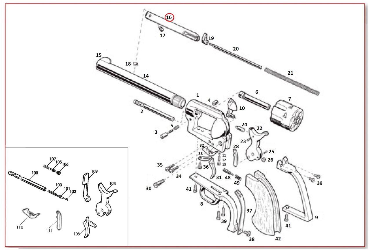 #16 1873 GWII Ejector Rod Housing