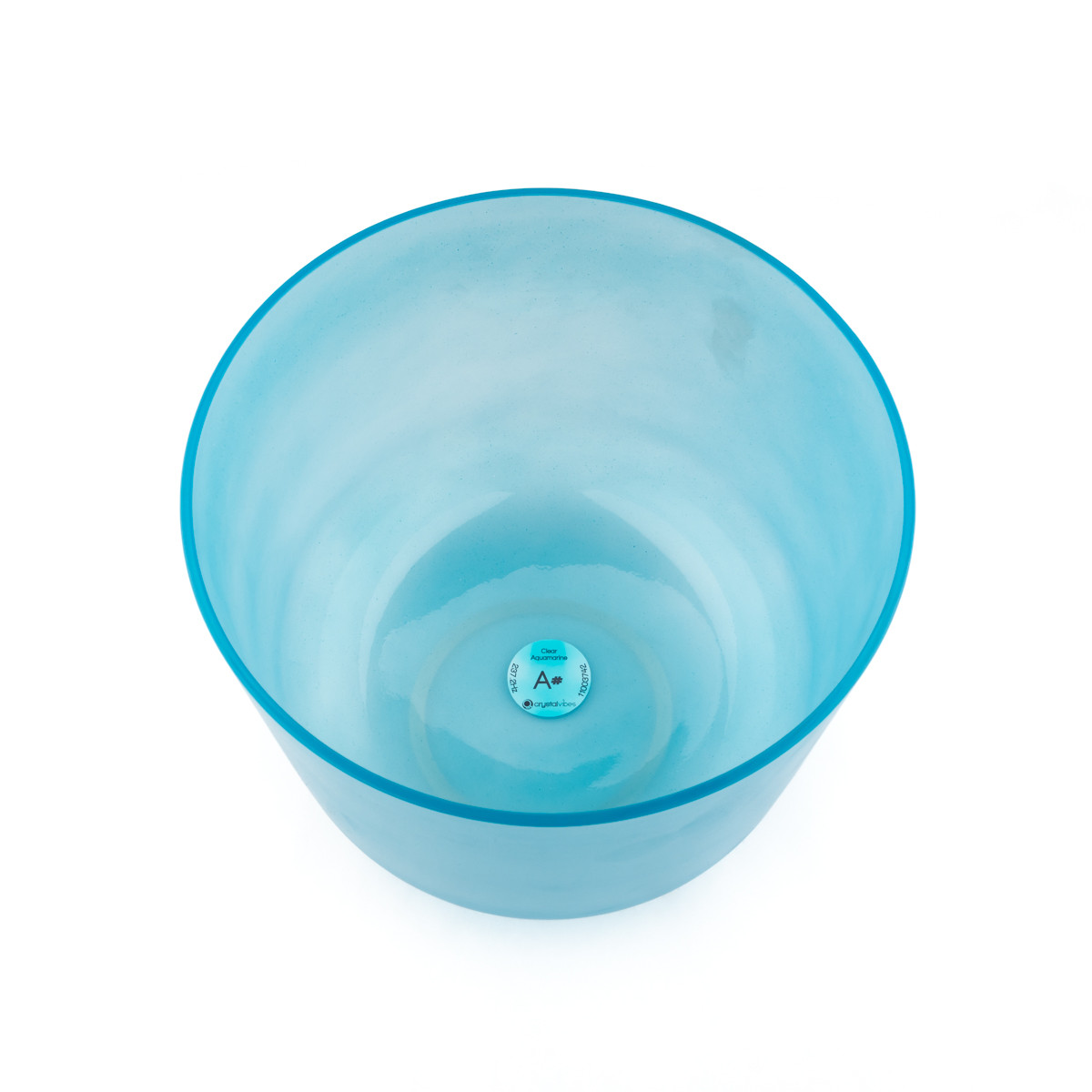 9" A# Note 440Hz Aquamarine Clear Fusion Crystal Singing Bowl Crystal Vibes