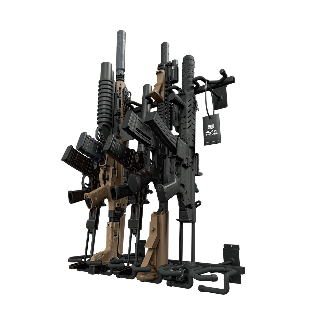 Vertical Wall Mount Gun Rack | 6 Gun Rack | Rifle Hangers