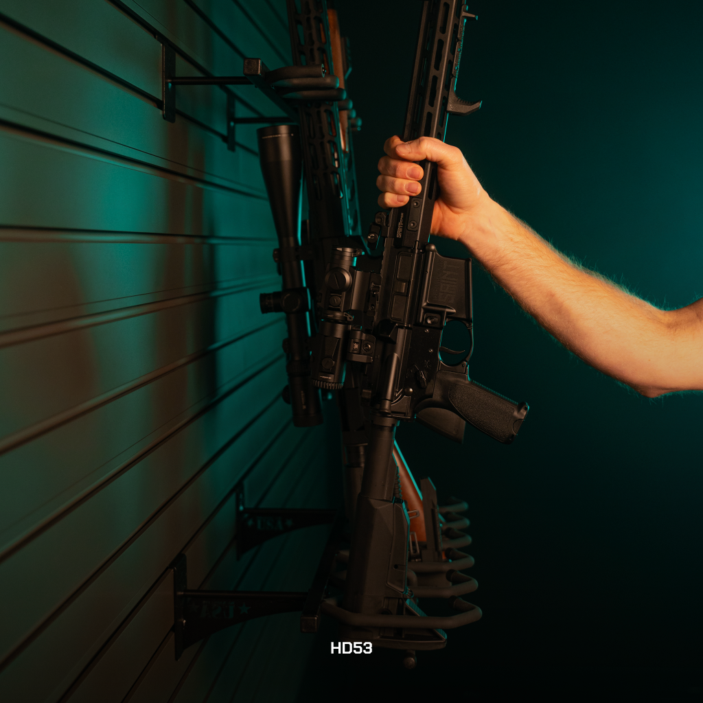 Vertical Wall Mount Gun Rack | 6 Gun Rack | Rifle Hangers
