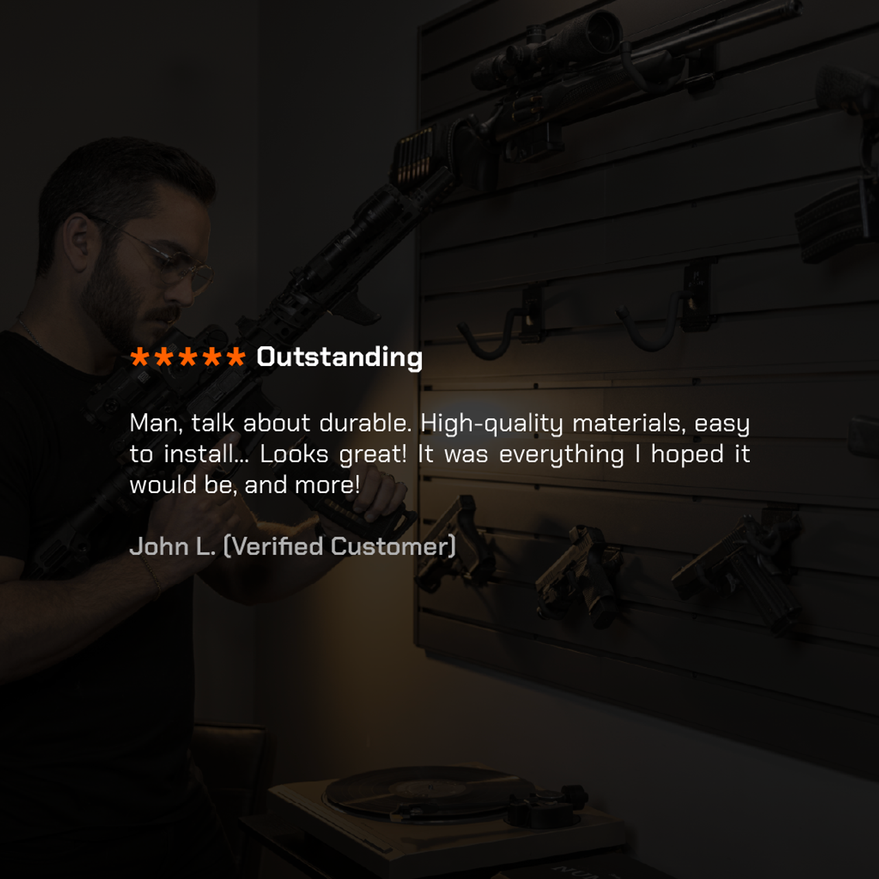 Vertical Wall Mount Gun Rack | 6 Gun Rack | Rifle Hangers